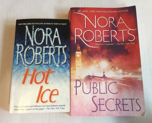 Lot of 2 Nora Roberts Paperback Books Public Secrets Hot Ice Great ...