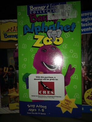 Barney's Alphabet Zoo~NEW (VHS-1994) RARE Free Growth 📈 Chart~1st Ed ...