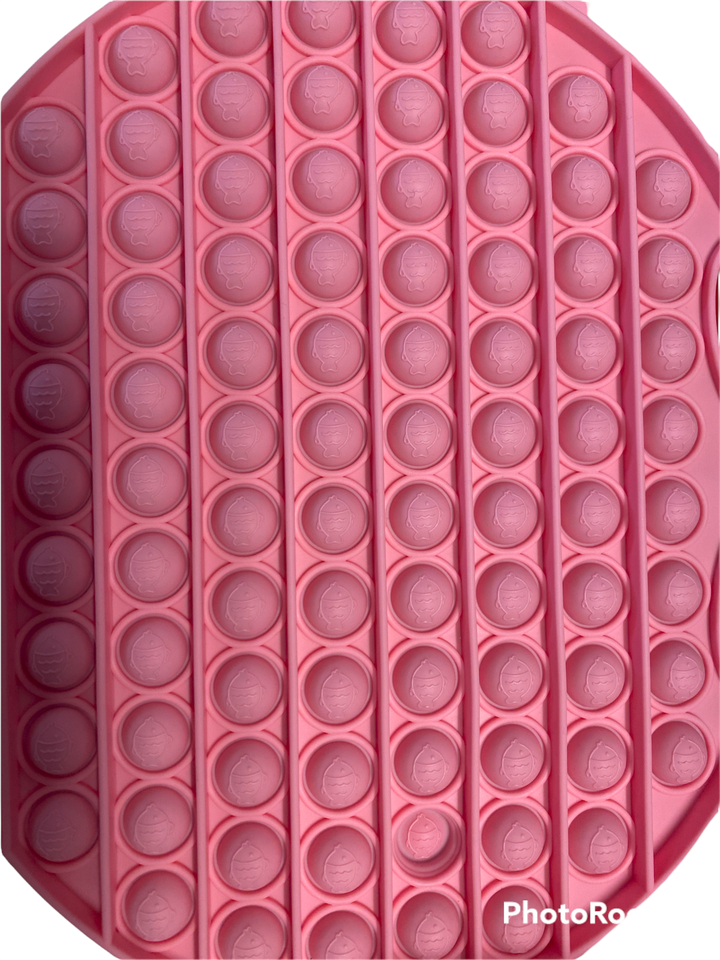 11" Silicone Popit Fidget Pink Cat Face Push Bubble Stress Relief ...