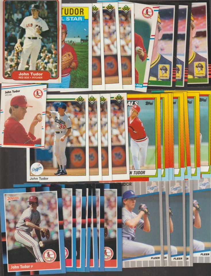 JOHN TUDOR LOT OF 130 BASEBALL CARDS 20 DIFFERENT CARDINALS RED SOX SCHENECTADY | eBay