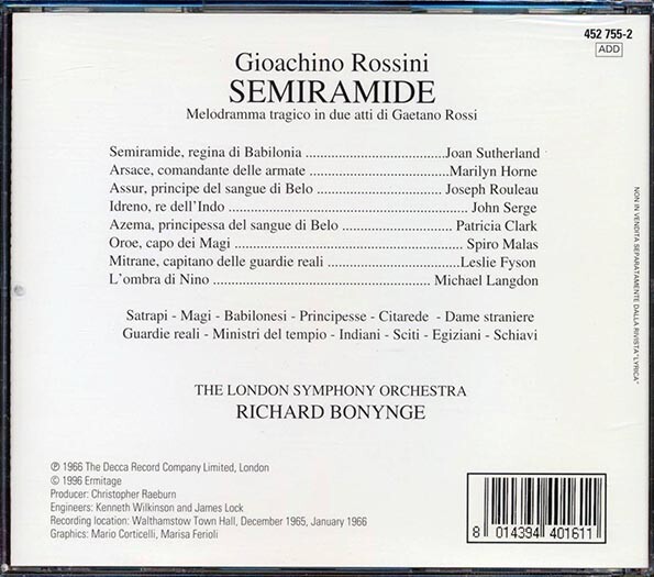Rossini, Sutherland, Horne, Serge, Rouleau, Malas, London Symphony ...