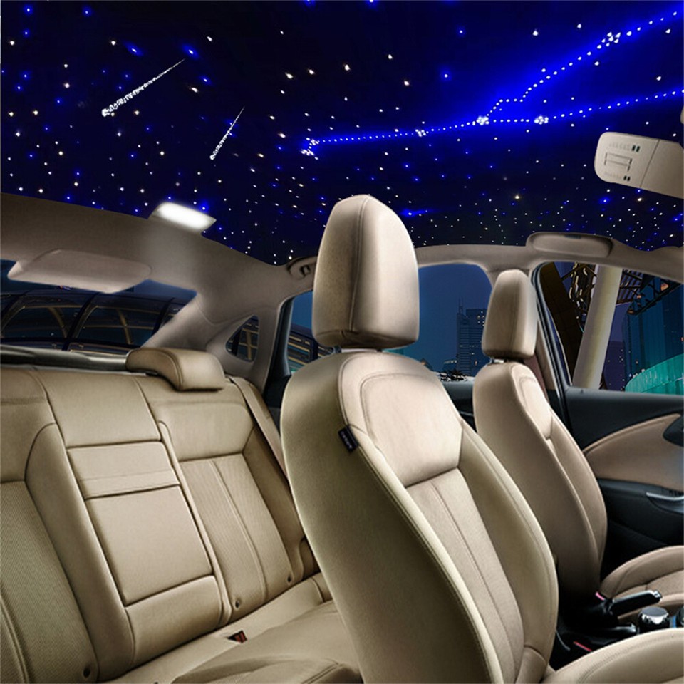 900pcs 16W RGBW LED Fiber Optic Car Ceiling Star Meteor Light Kit APP ...