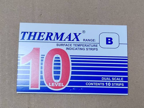 1x TMC 10strips For THERMAX Temperature Label 10 Level Range B 77-127°C ...