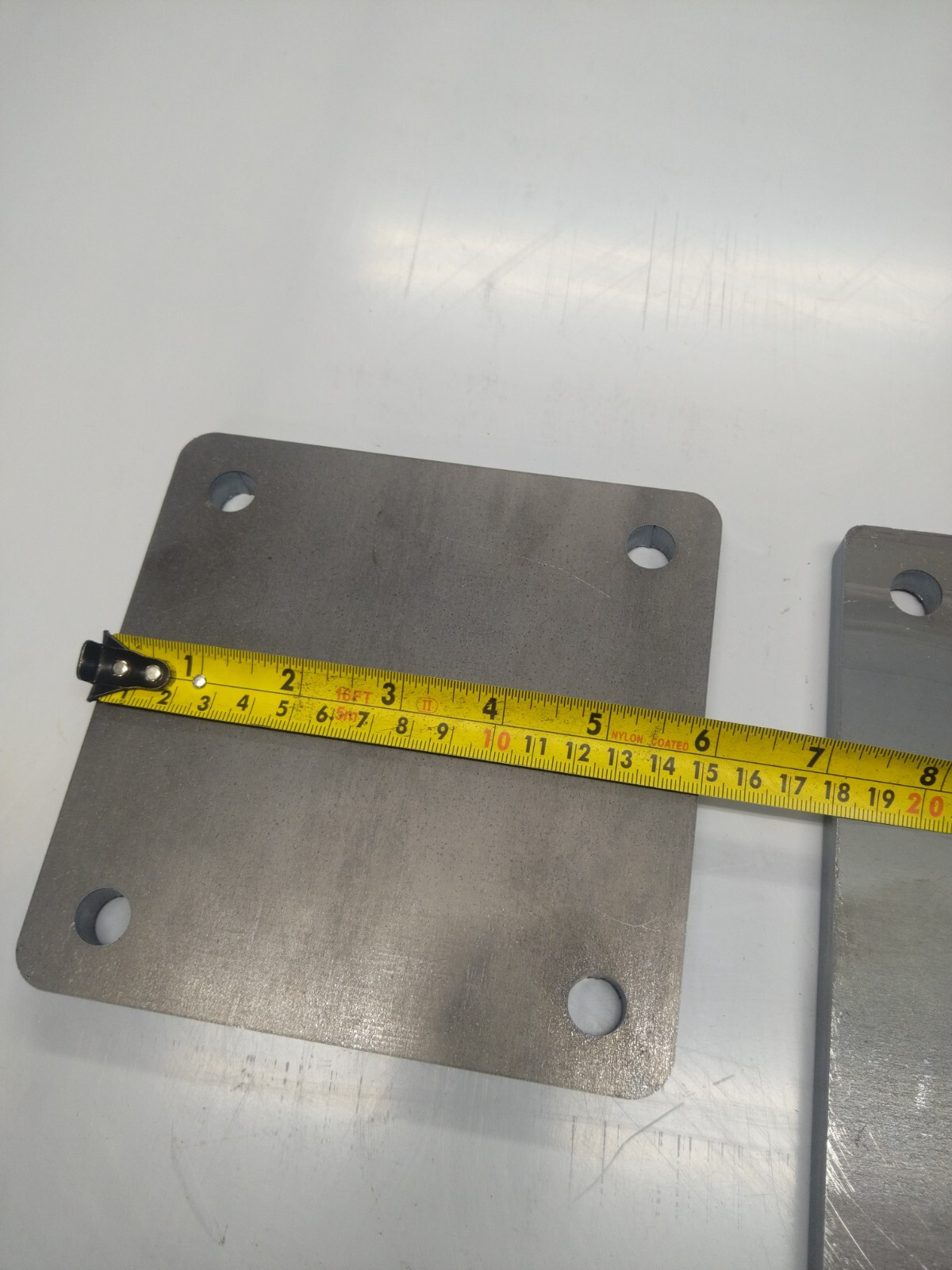 Mild Steel Plates 12mm square with Holes- Fixing-Mounting Flat Bar ...