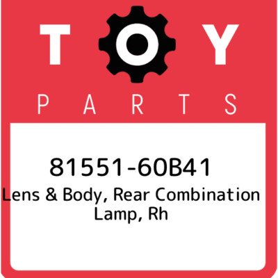81551-60B41 Toyota Lens & body, rear combination lamp, rh 8155160B41 ...