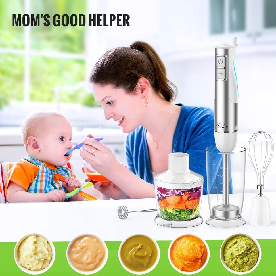 KOIOS 1100W Electric Kitchen Hand Blender Immersion Mixer 12Speed 5-in-1 White | eBay