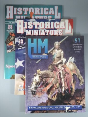Historical Miniature Magazine No. 28, 33, 51 - 2001/05 - Lot of 3 LIKE ...