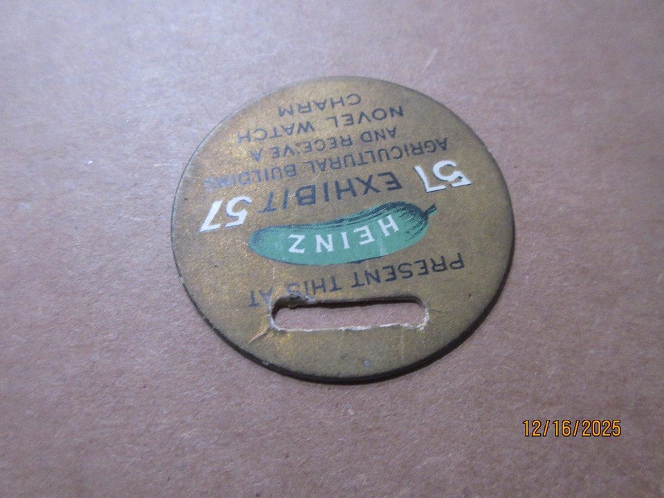 Rare 1893 Heinz World's Fair Paper Token for a Free Novel Watch Charm ...