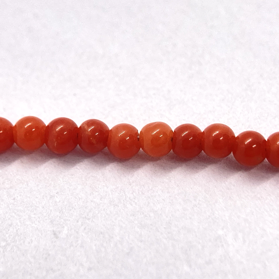 Necklace Pendant Natural Coral Red Orange Coral 18K with Certificate ...