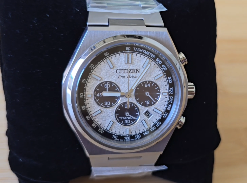 Citizen Super Titanium Sapphire Forza Chronograph White Dial Watch ...
