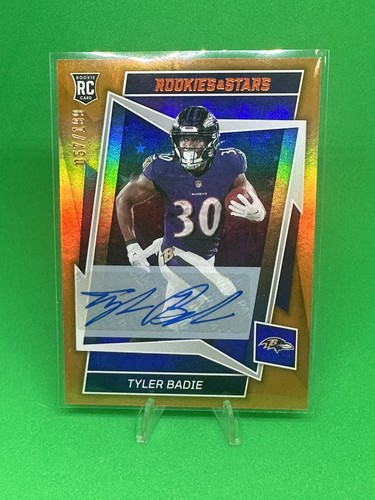 Tyler Badie 2022 Panini Rookies & Stars #153 Orange Auto /199 Baltimore ...