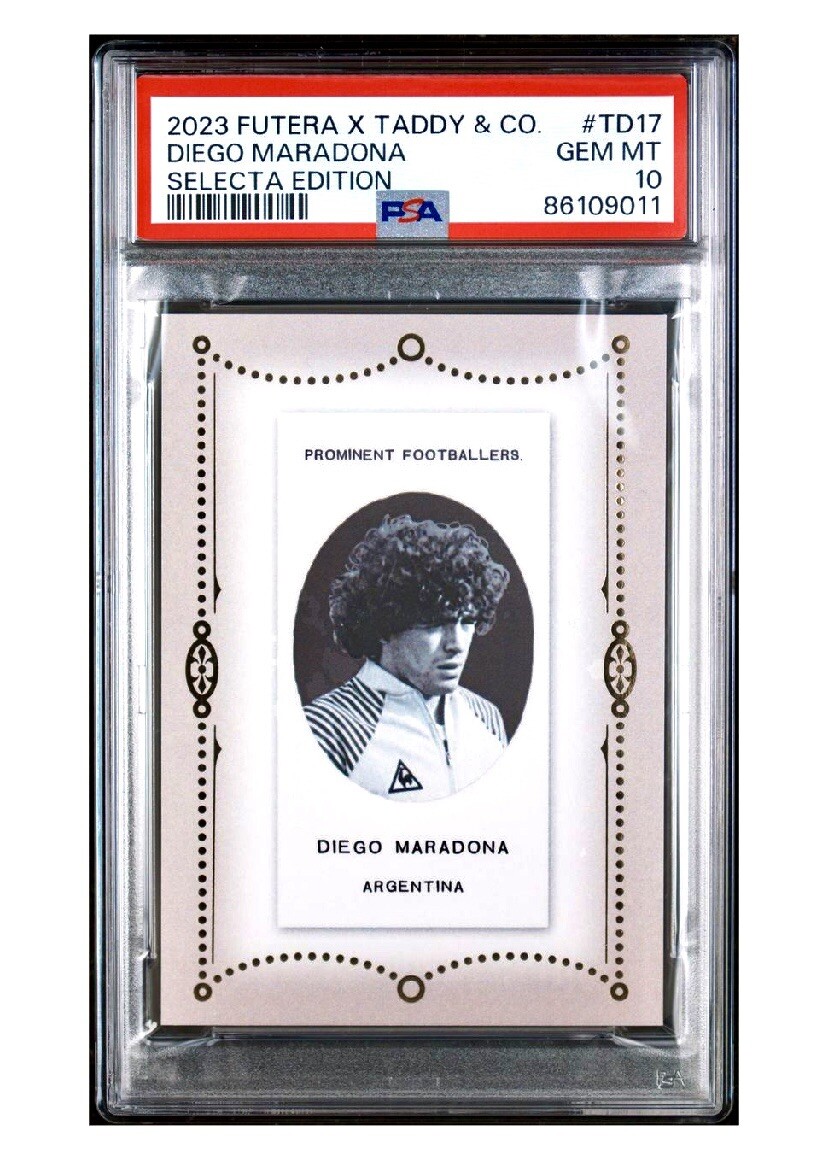 2023 Futera X Taddy & Co DIEGO MARADONA TD17 Selecta Ed. 4/9 PSA 10 ...