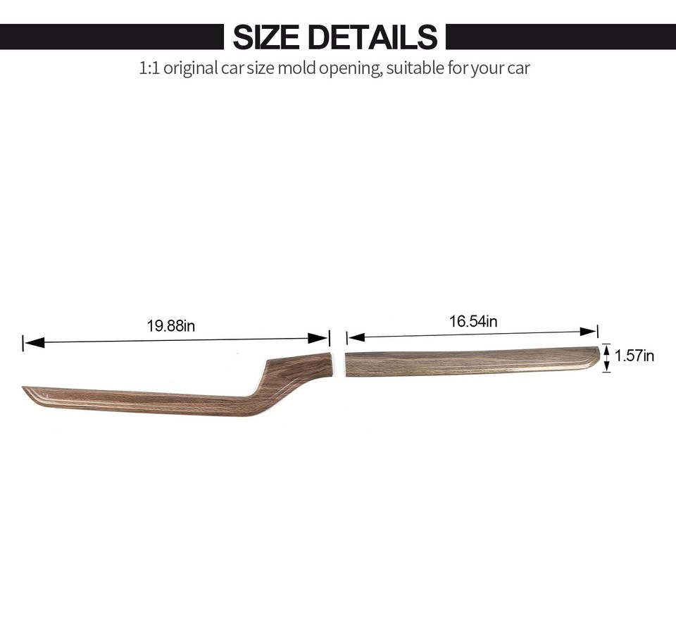 Wood Grain Center Console Dash Panel Cover Trim Strips for Chevy ...