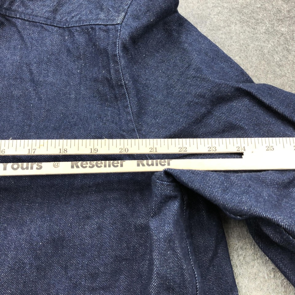Ted Baker Shirt Mens XL 6 Indigo Denim Overshirt Shacket Dual Pocket ...