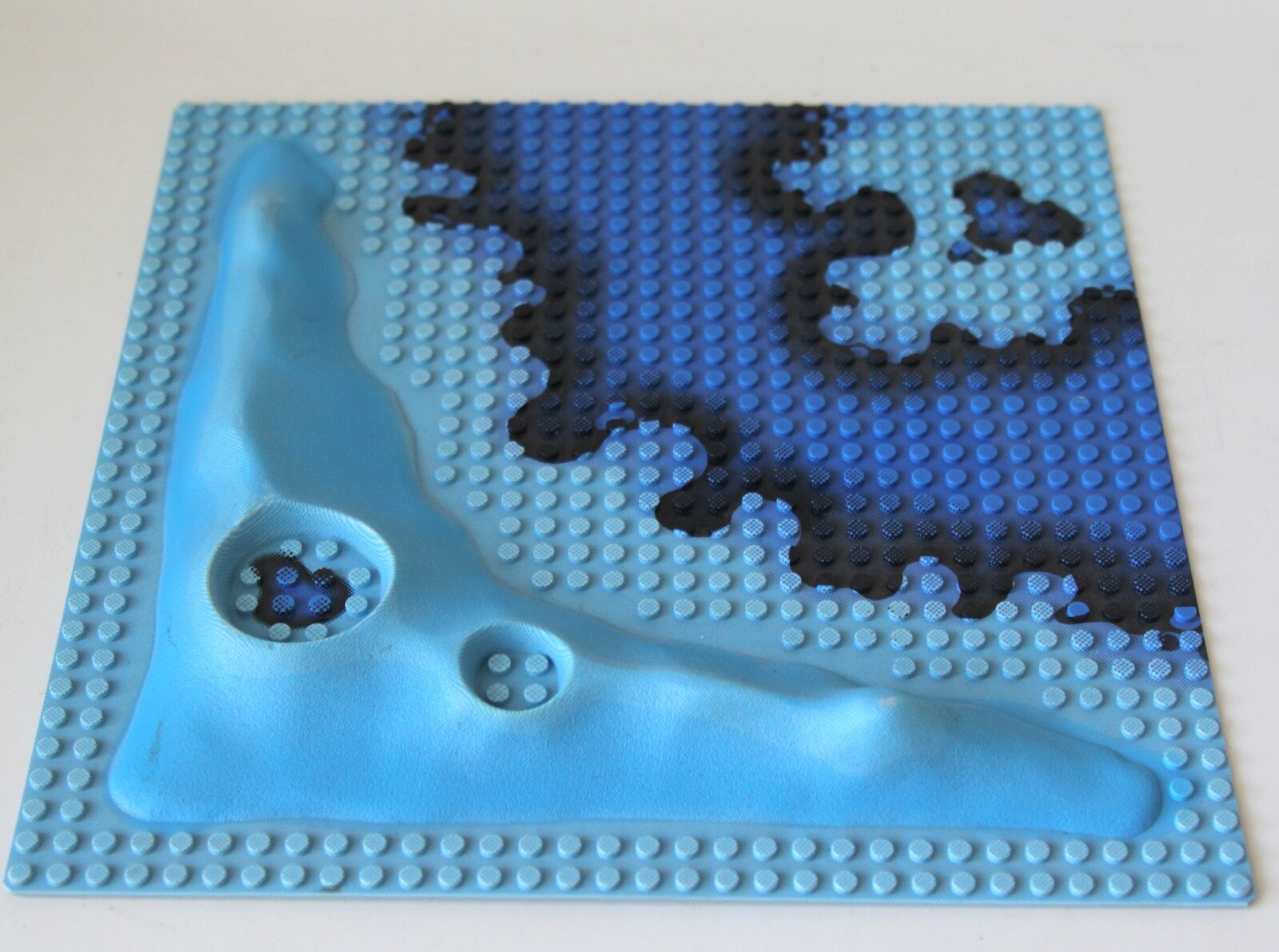 Lego Light Blue Raised Baseplate 32 x 32 Crater Ocean Underwater ...