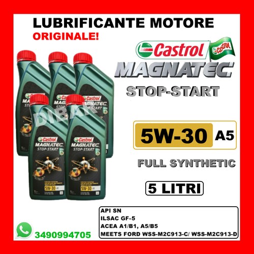 OLIO CASTROL MAGNATEC STOP-START 5W30 A5 WSS-M2C913-C WSS-M2C913-D DA 5 ...