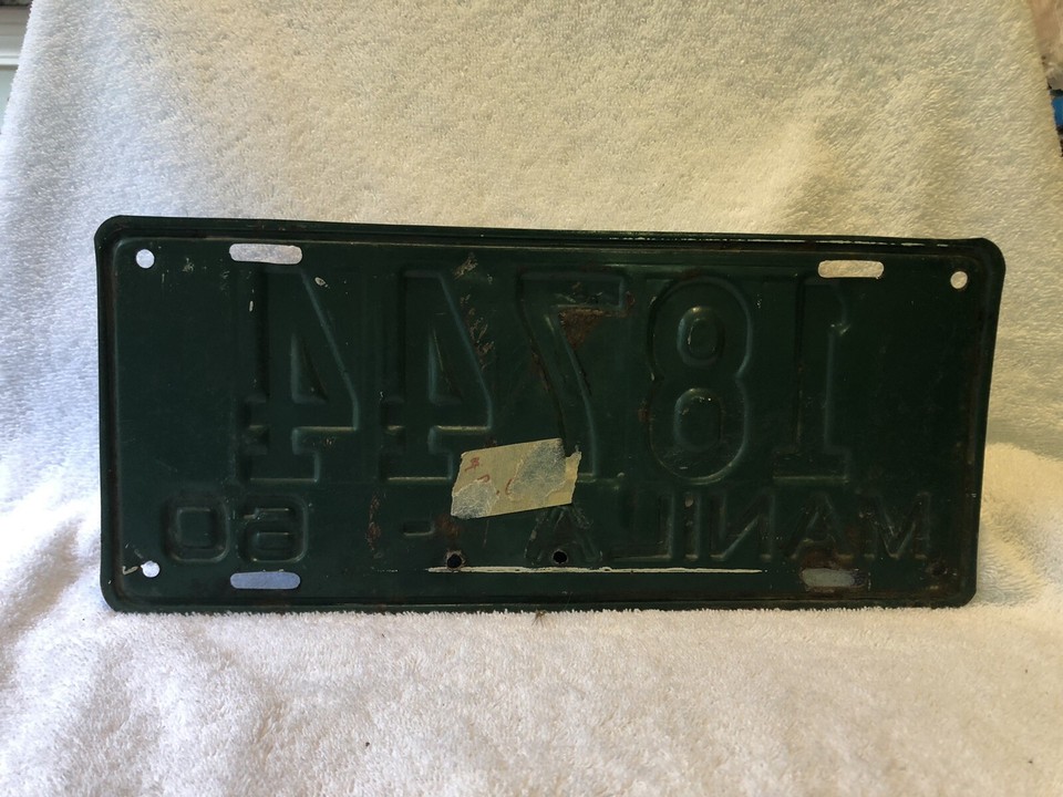 Vintage 1960 Manila License Plate Philippines | eBay