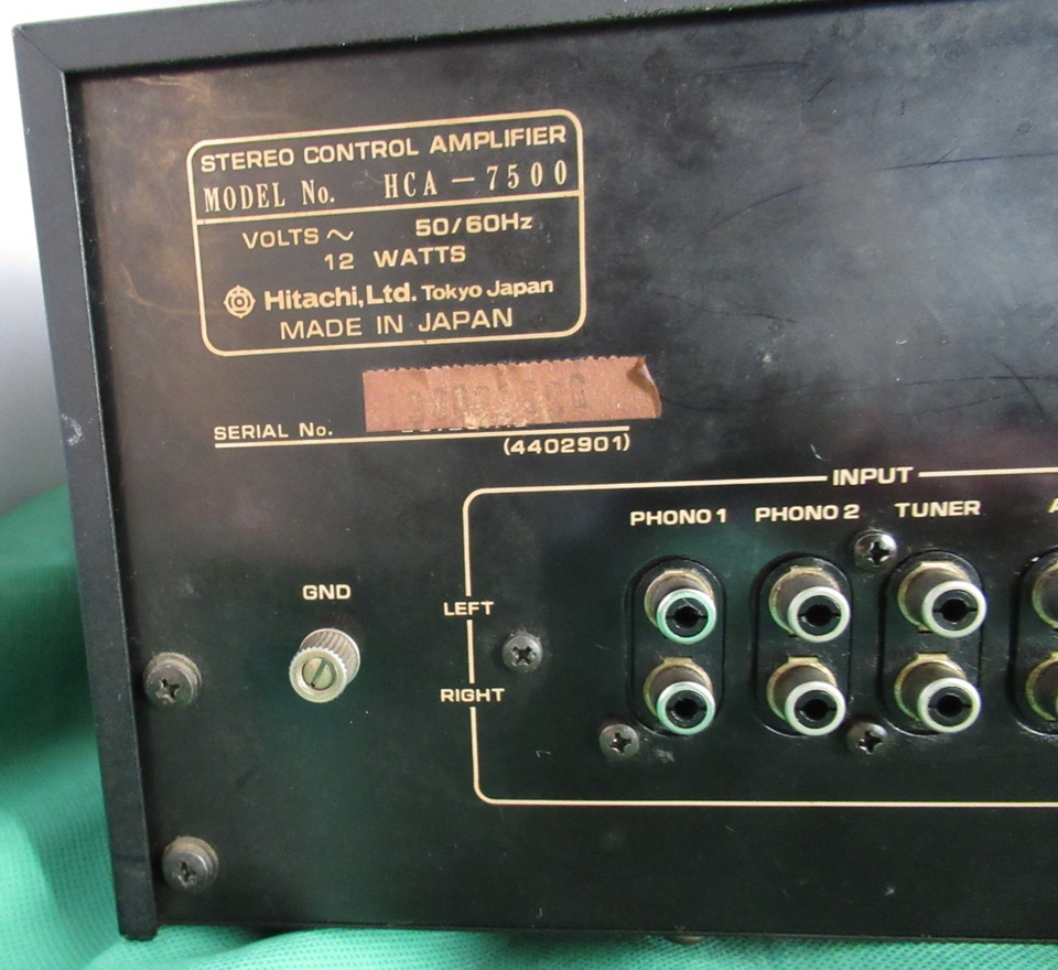 HITACHI HCA-7500 STEREO CONTROL AMPLIFIER / PREAMP | eBay