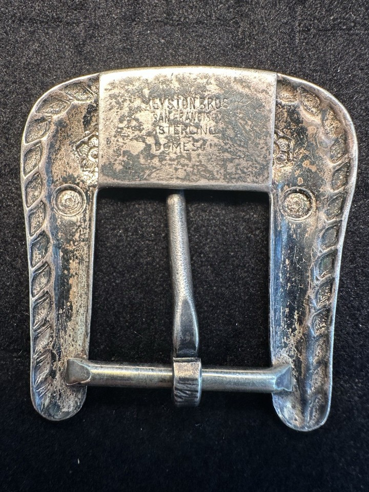 Keyston Bros Sterling Silver Floral Engraved 1” Western Belt Buckle 23g ...