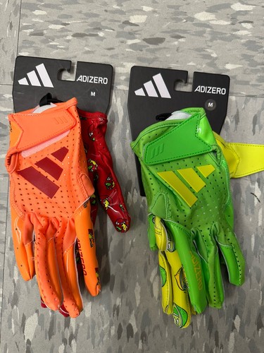 2-Adidas Adizero 14 Electric Snack Attack Football Receivers Gloves ...