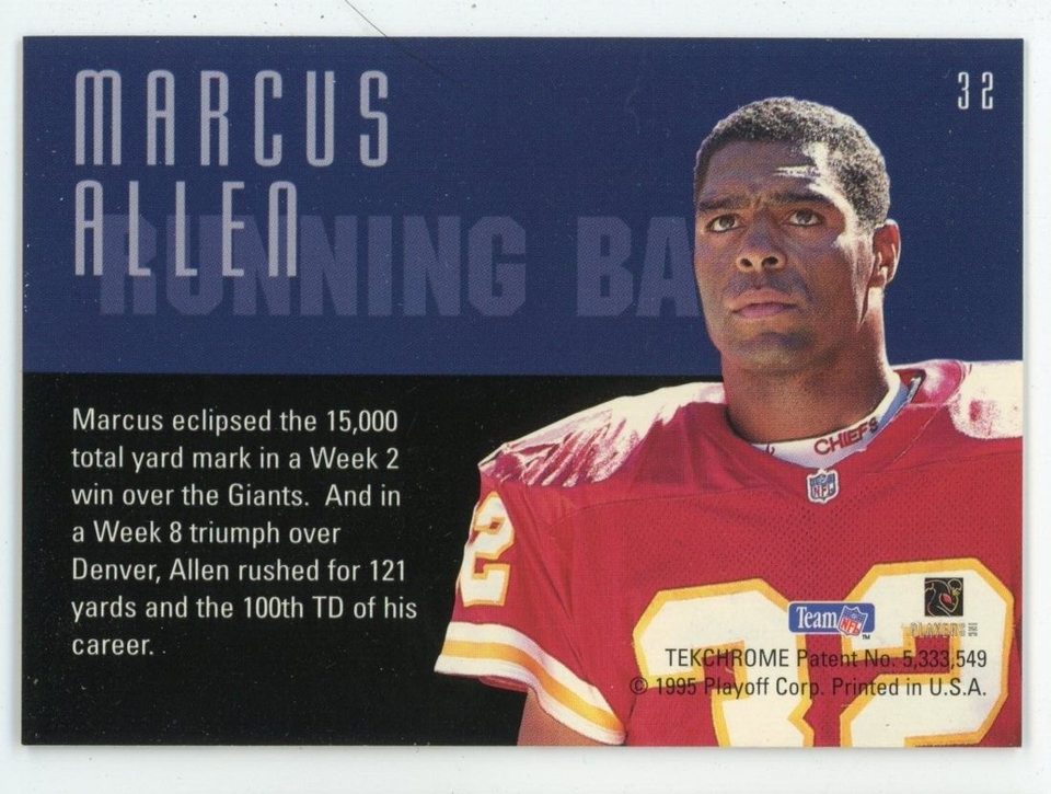 1995 Playoff Contenders Marcus Allen #32 HOF Football Card | eBay