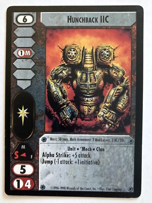 Hunchback IIC Battletech CCG Commander's Edition 'Mech | eBay