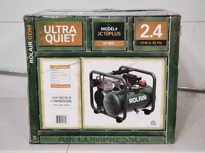 RolAir JC10PLUS Oil Free, 2.5 Gallon, 1 HP Air Compressor, Ultra-Quiet ...