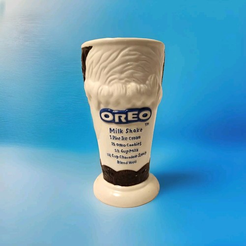 Oreo Cookie Milk Shake Ceramic Mug Cup with Milkshake Recipe 7" Tall | eBay