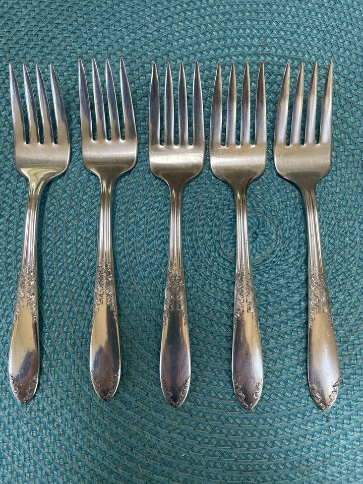 1936 /1951 VTG NATIONAL SILVER CO. 41 PIECE KING EDWARD SILVERPLATE ...