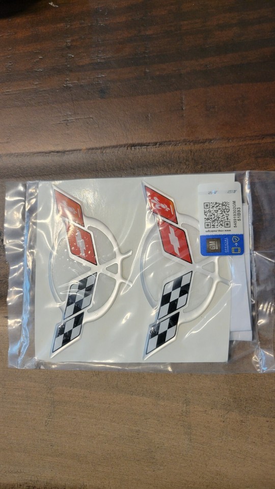 C5 Corvette Domed Raised Flag Same Size As Door Sill Logo Bright Silver ...