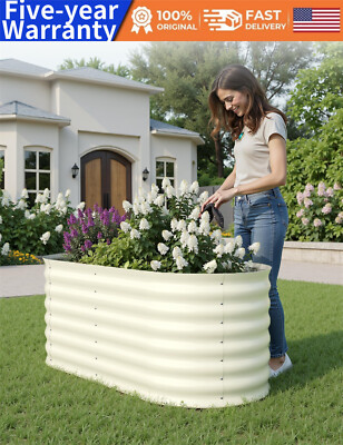 Galvanized Raised Garden Bed Kit 4*2*2FT Metal Planter Box for Outdoor ...