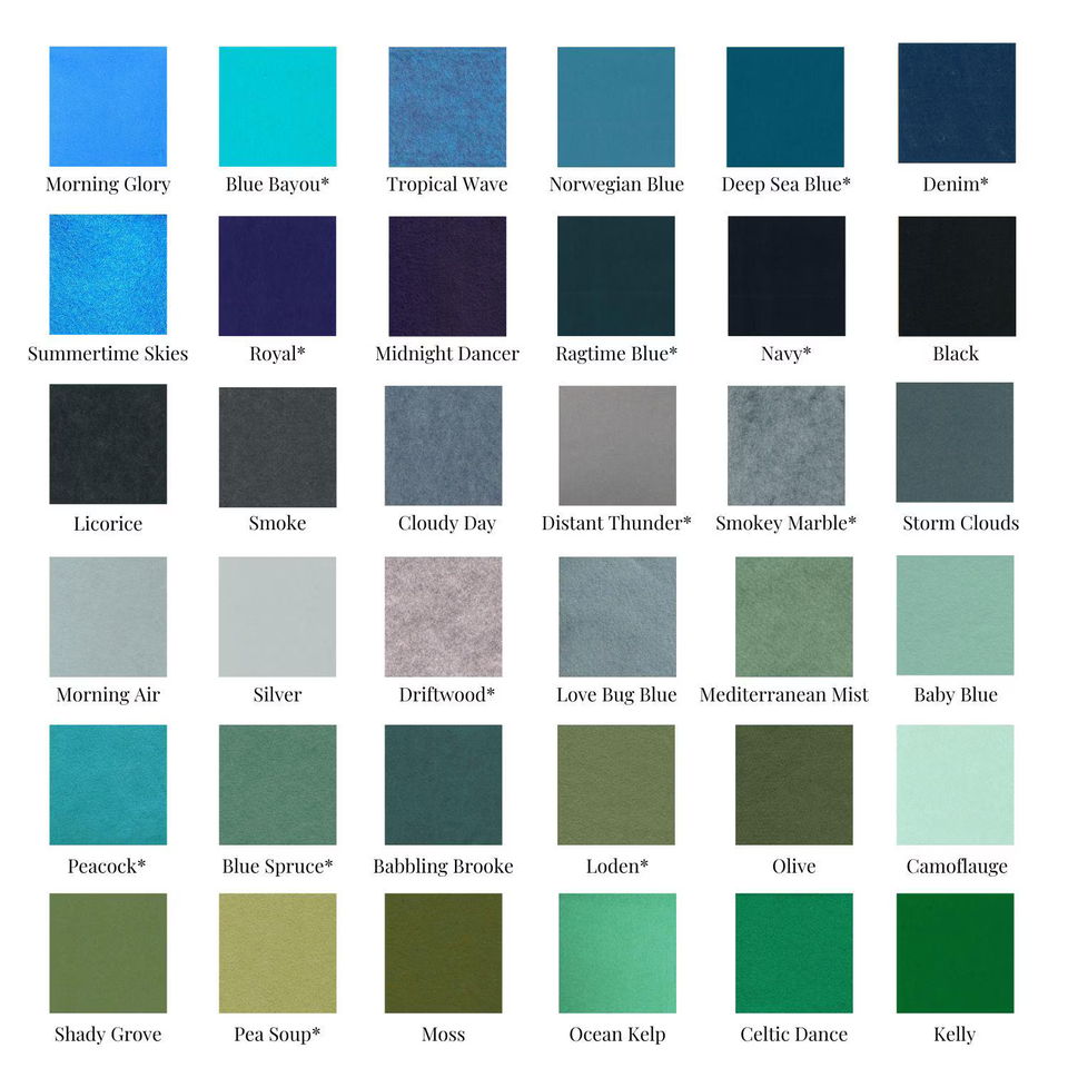 1 Yard Wool Blend Felt – 139 Colors to choose from! Merino Wool Craft ...