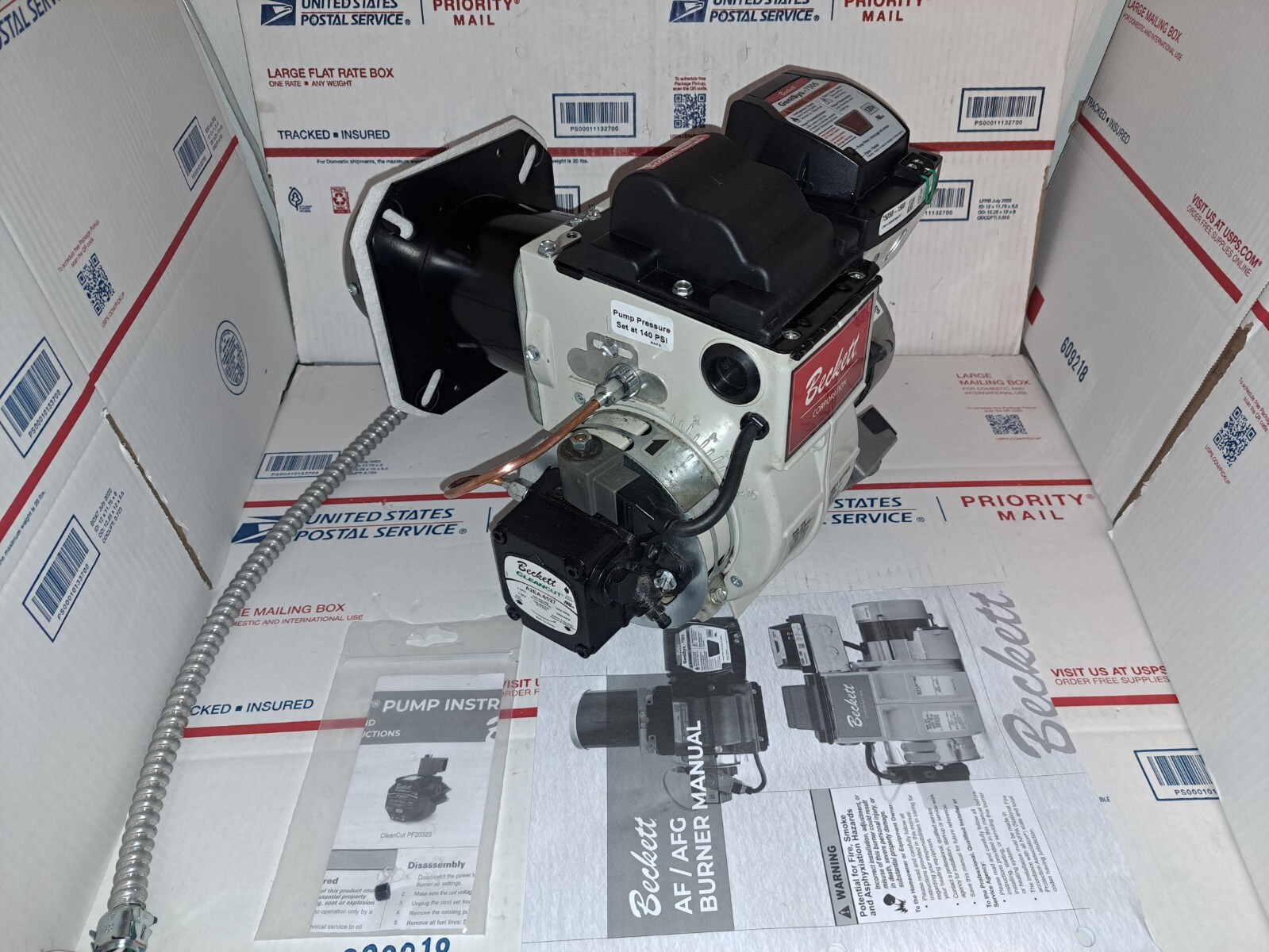 BECKETT OIL BURNER UNIT MODEL AF AFG - Peerless Boiler Furnace Water ...