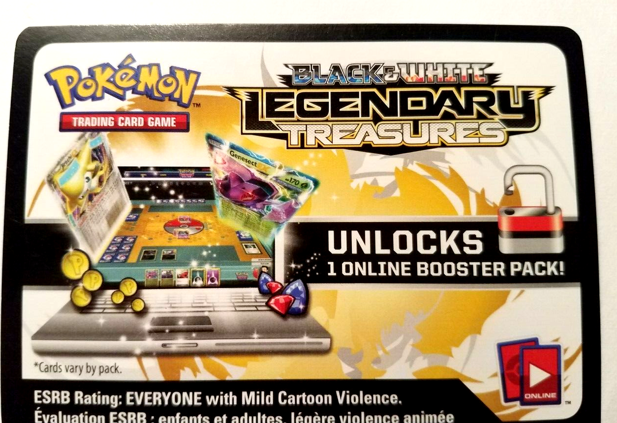 POKEMON BW LEGENDARY TREASURES BOOSTER PACK CODE TRADING CARD GAME ...