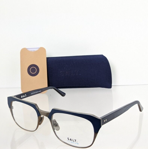 Brand New Authentic SALT Eyeglasses KNOX IBAS 55mm Navy & Silver Frame ...