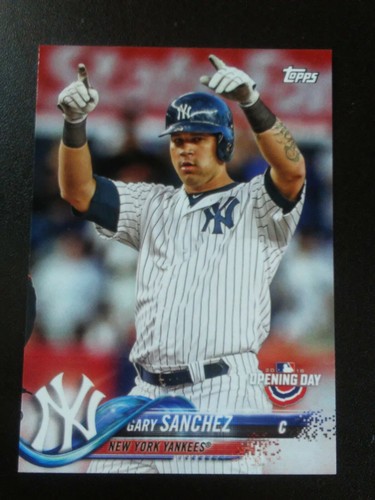 Gary Sanchez-2018 Topps Opening Day Baseball-nrmt/mt/8-no.72-Yankees | eBay