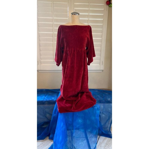 Vtg Renaissance Victorian Style Red Velvet Costume, small | eBay