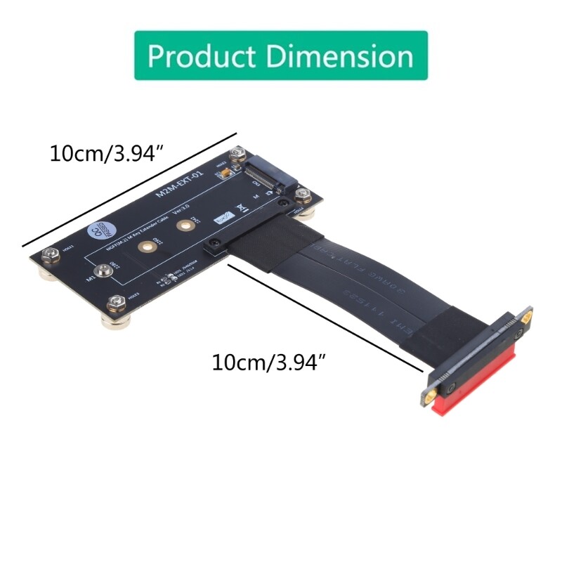 MKey to PCI-Express 3.0 X4 PCIE Extender for M.2 for NVMe SSD Extension ...