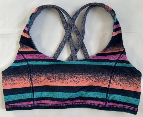 Ivivva Girls Size 14 Vitality Sports Bra Stripe Strappy Reversible | eBay