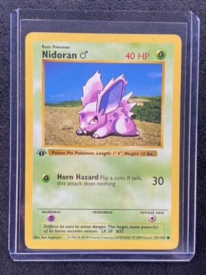 Pokemon Card Nidoran 1st Edition 1999 55/102 | eBay
