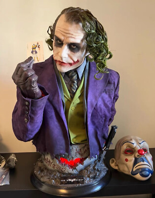 Infinity Studio The Joker Heath Ledger 1:1 Life size Bust Statue Figure ...