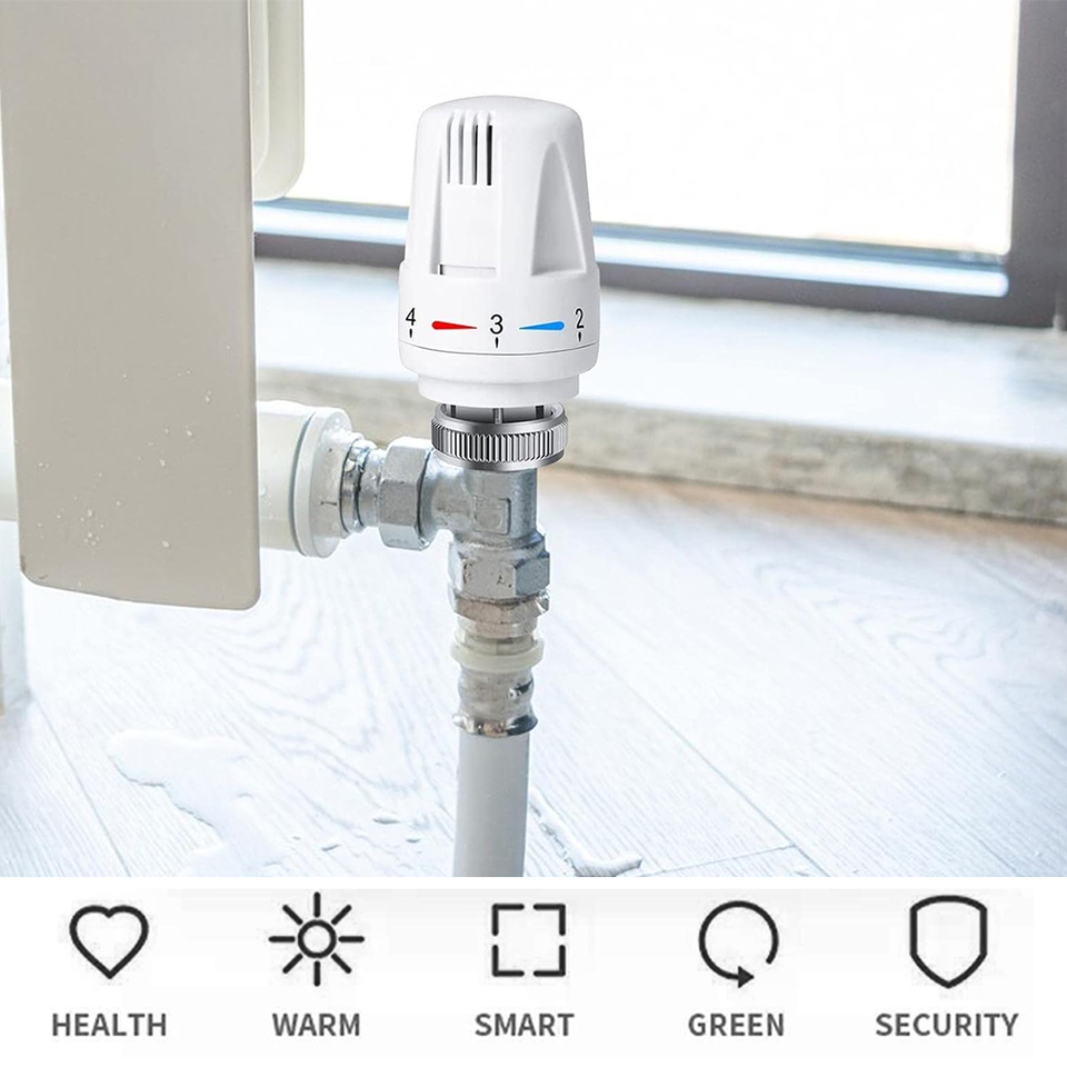 6X Thermostat Head TRV Radiator Thermostatic Heater Control Head ...