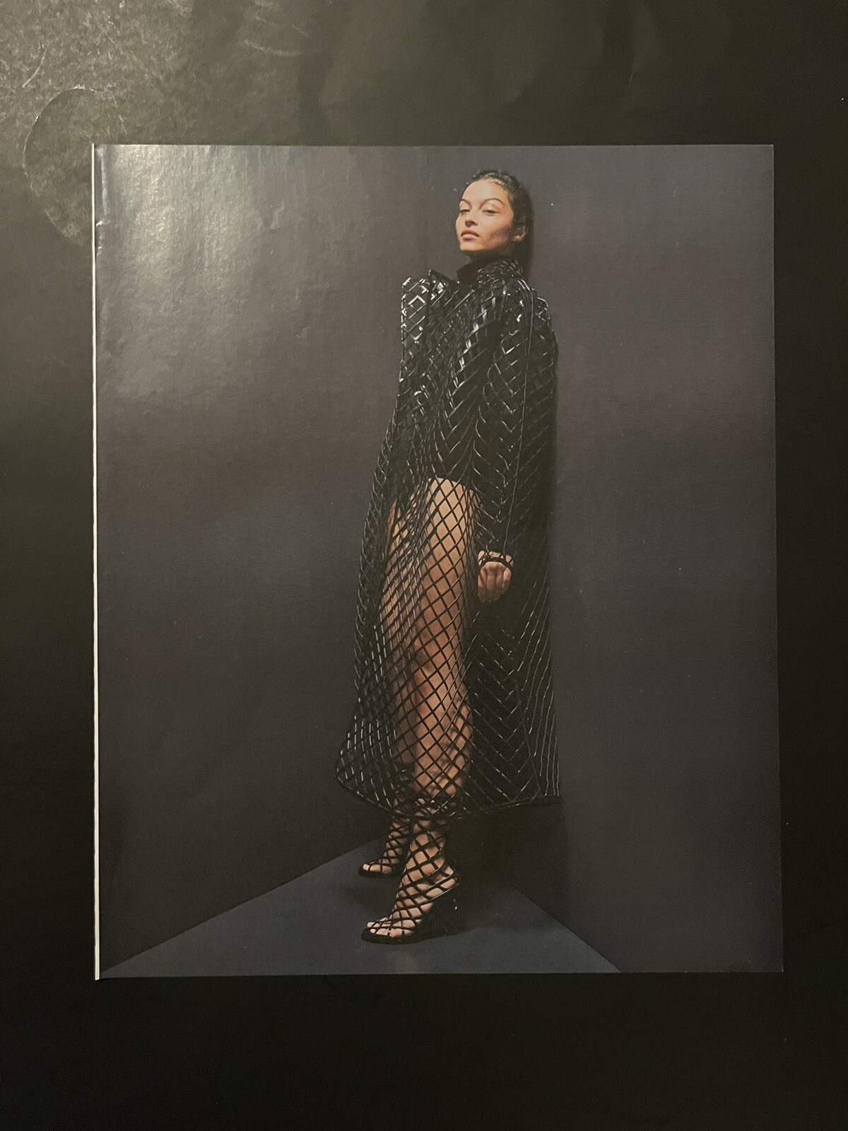 Woman Gigi Hadid Mag Print Ad Advert long legs high heels shoes Bazaar ...