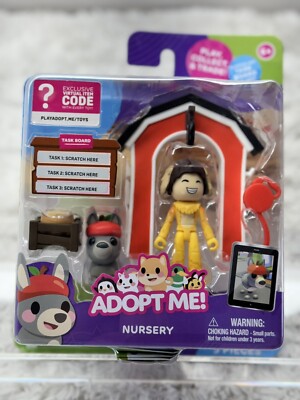 Adopt Me Nursery Doug Donkey Figure Playset w VIRTUAL ITEM CODE & Task ...