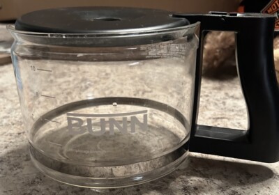 BUNN Coffee Maker 10 Cup Decanter Pot Replacement Glass Carafe Black ...
