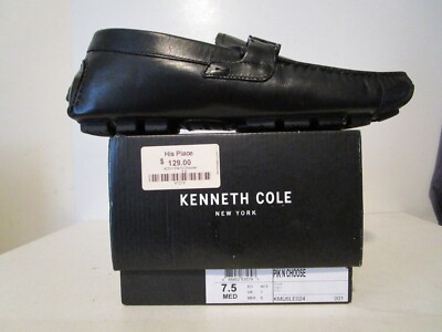 Kenneth Cole Pik N Choose Mens Leather Drivers Moc Loafers Black Size 7 ...