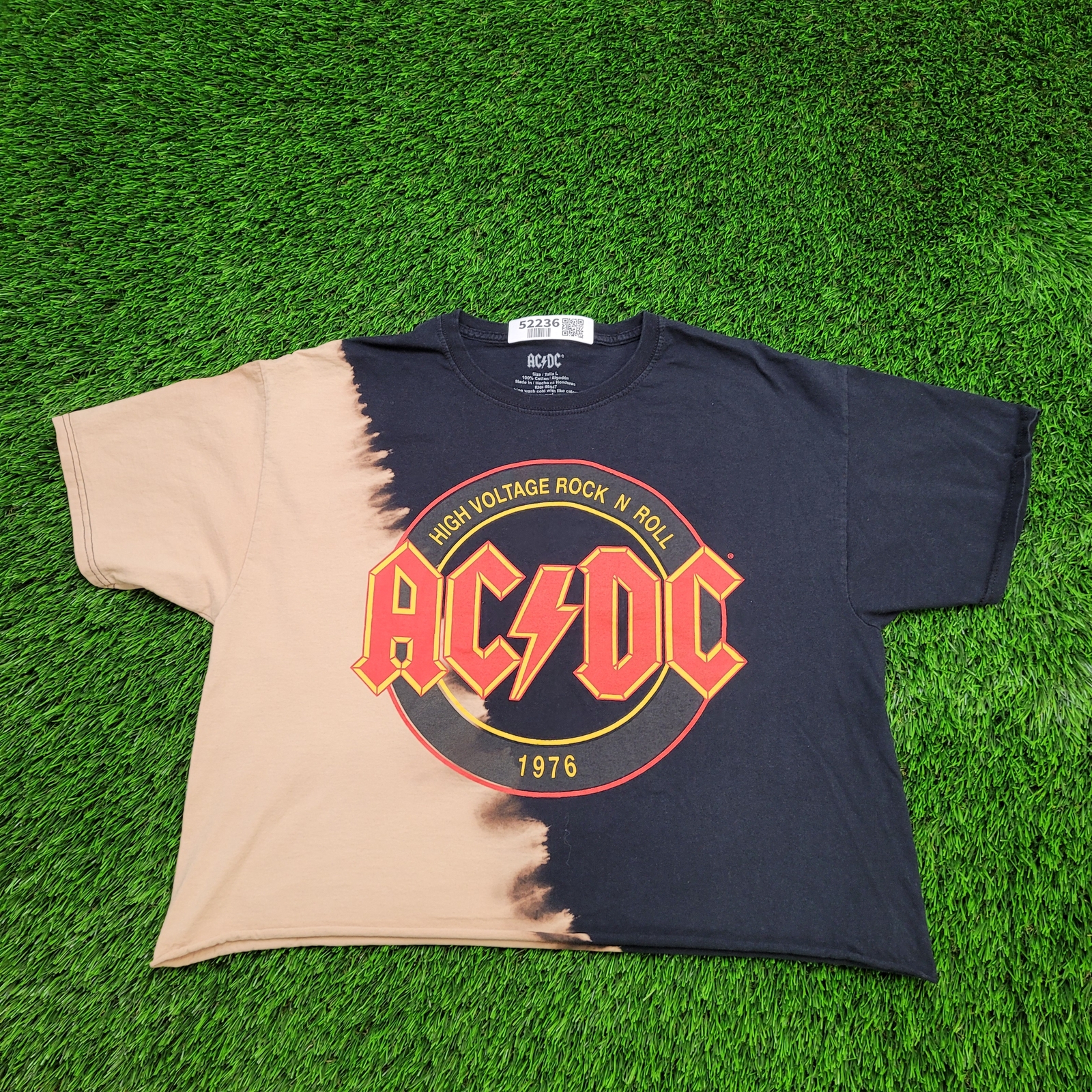 ACDC High-Voltage Lightning Cropped Shirt Womens L 21… - Gem