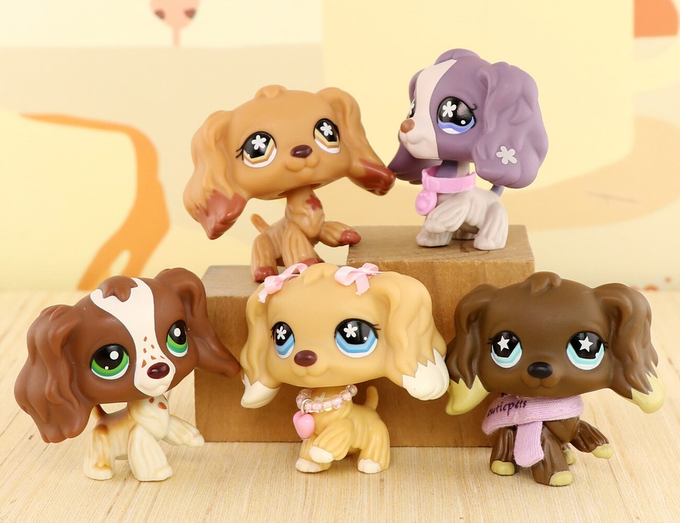 5PCS Pet Shop LPS Cocker Spaniel 575 748 960 156 1209 with Accessories ...