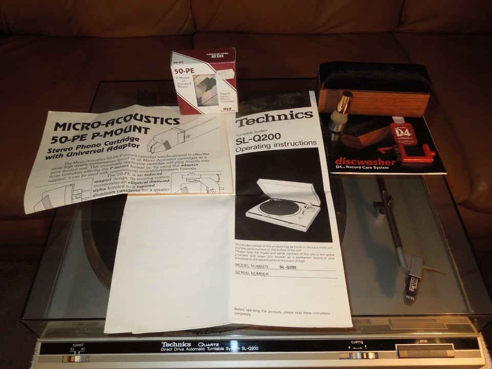 Technic Quartz SL-Q200 Direct Drive Automatic Turntable w/ Micro ...