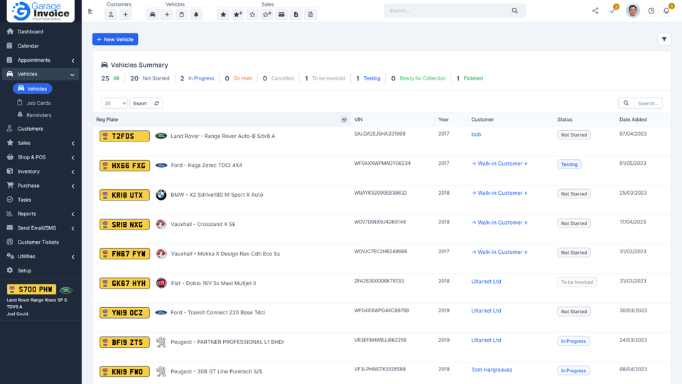 Car Garage & Workshop Management and Invoicing Software with ...